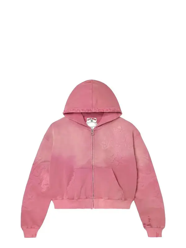 VALE FOREVER Carver Graphic Zip-up Hoodie - Pink