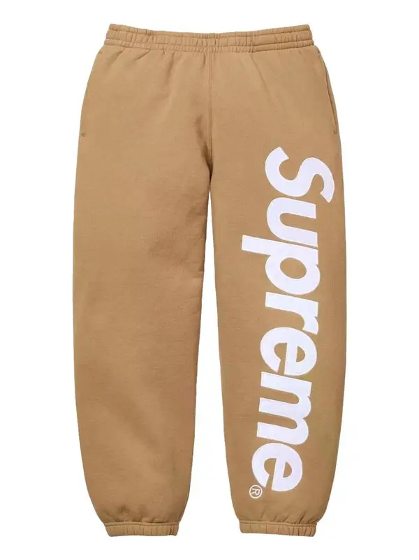 Supreme Satin-appliqué Track Pants - Brown