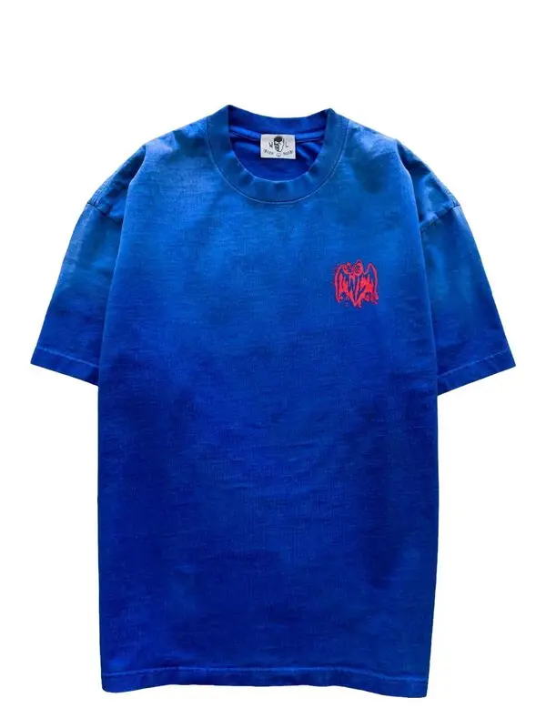 WARREN LOTAS Faded Print Camp Blood T-shirt - Blue