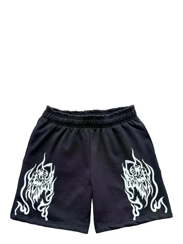WARREN LOTAS Printed & Embroidered Shorts - Grey