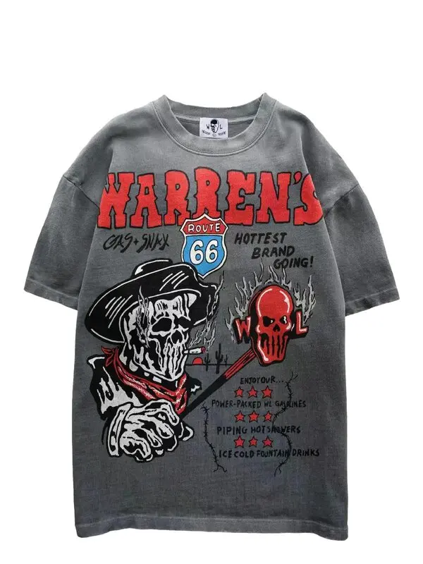 WARREN LOTAS Faded Print T-shirt - Grey