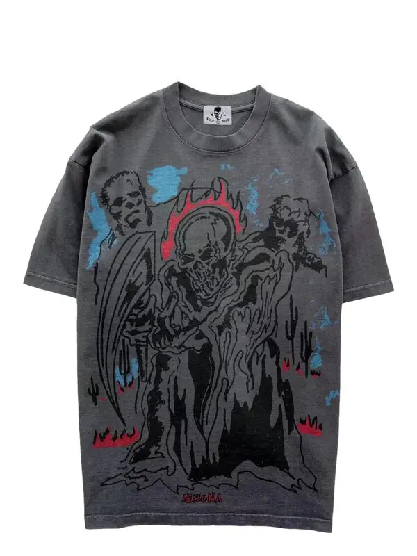 WARREN LOTAS Summoner Large-print T-shirt - Grey