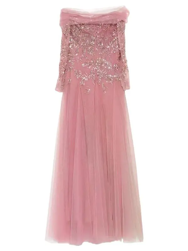 Zuhair Murad Crystal-embellished Maxi Dress - Pink