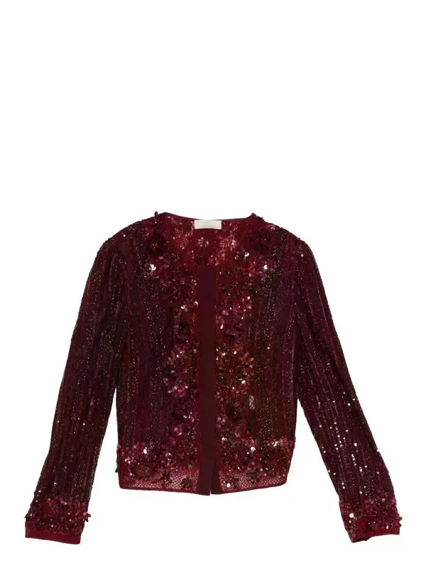 Elie Saab Sequin-embellished Jacket - Red
