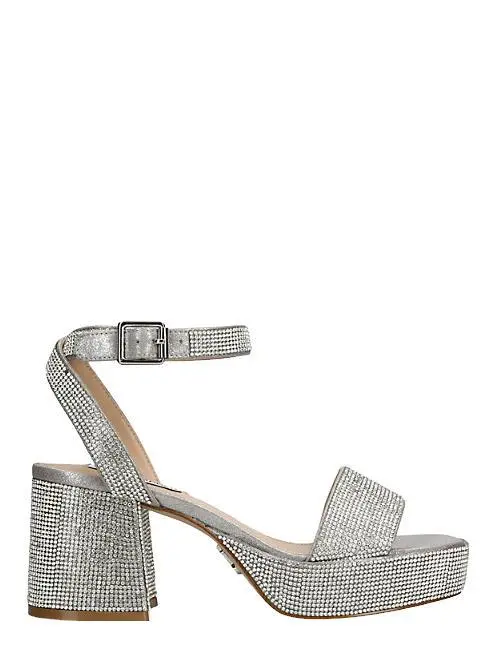 Steve Madden Mercerr Crystal-embellished Heeled Sandals - Pale Pink
