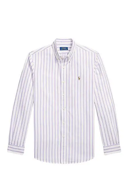 Polo Ralph Lauren Slim-fit Striped Oxford Cotton Shirt - 5149e Thistle White