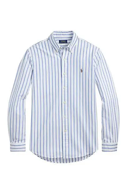 Polo Ralph Lauren The Iconic Oxford Stripe Custom-fit Cotton Shirt - 5149a Blue/white