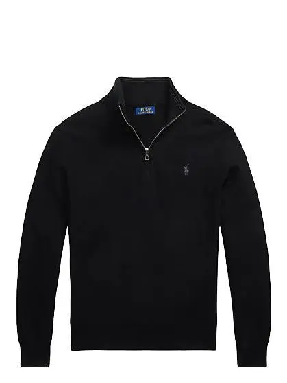 Polo Ralph Lauren Cotton Quarter-zip Jumper - Polo Black/tonal Pp