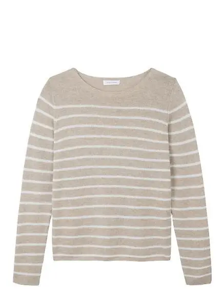 THE WHITE COMPANY Striped Wool-blend Jumper - Pebblemarl