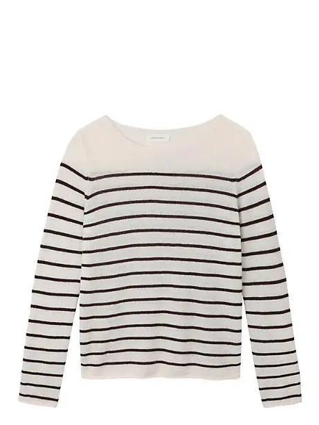 THE WHITE COMPANY Striped Wool-blend Jumper - Scandiwhte