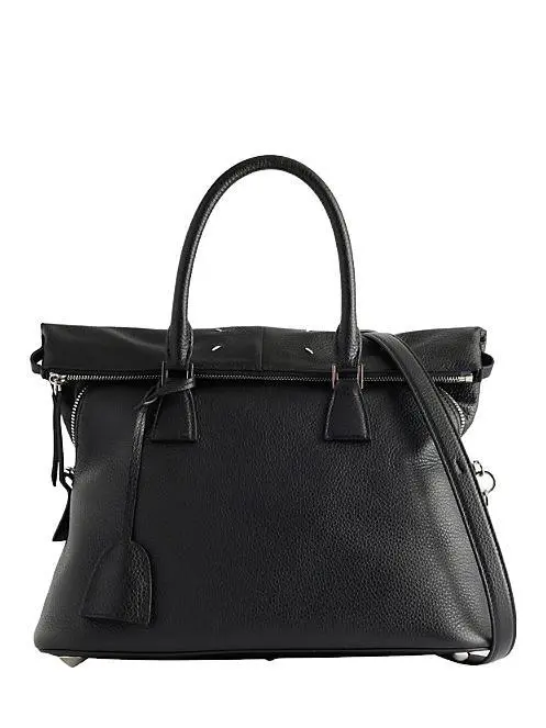 MAISON MARGIELA 5ac Soft Medium Leather Bag - Black