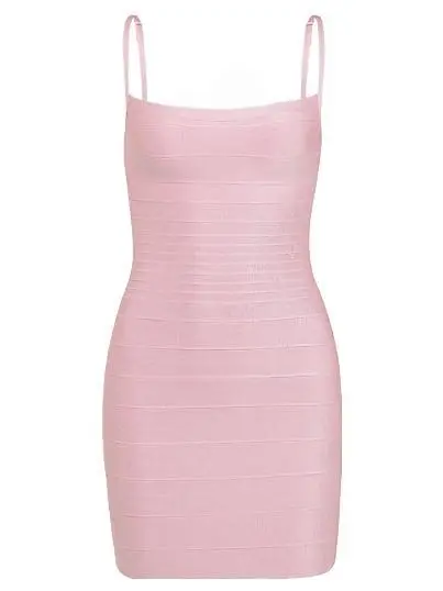 House Of Cb Body Bandage Woven Mini Dress - Dusky Pink