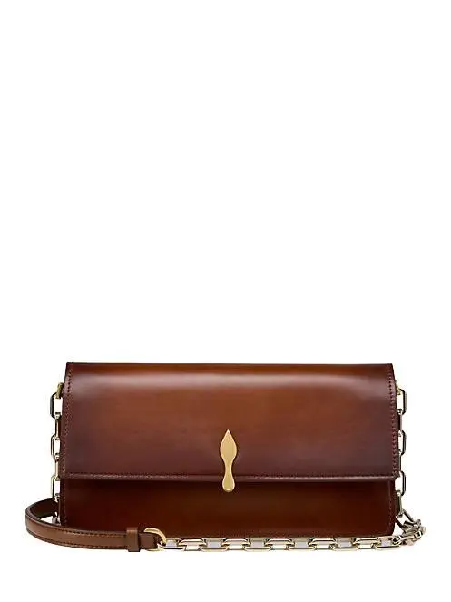 CHRISTIAN LOUBOUTIN Bettina Leather Cross-body Bag - Cognac/gold