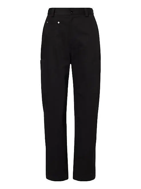 Givenchy Logo-embroidered Relaxed-fit Cotton Cargo Trousers - Black