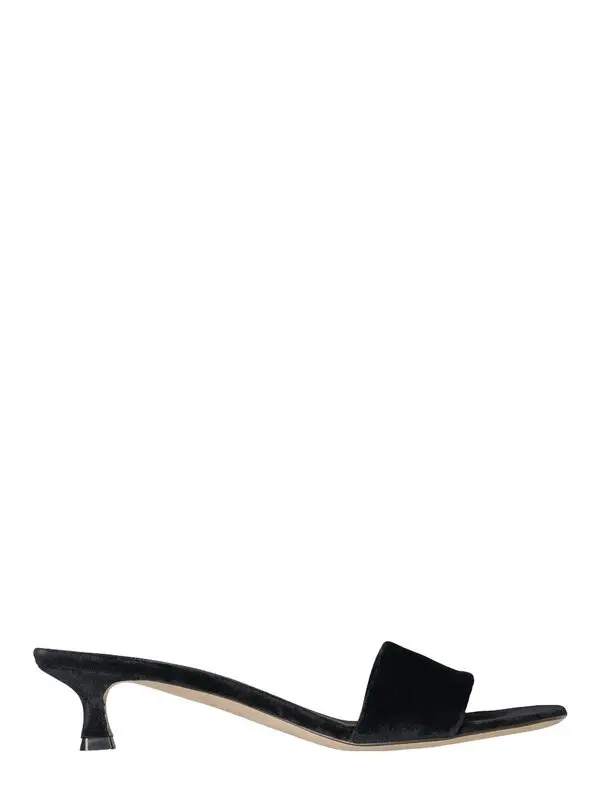 THE ROW Combo Two Velvet Slides - Black