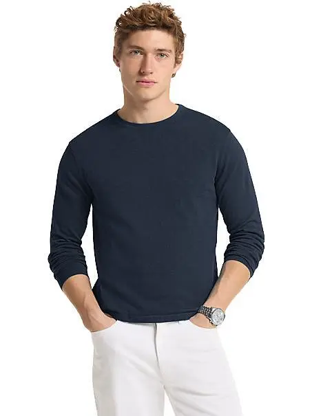 Michael Kors Cotton Jersey Crewneck Sweater - Blue