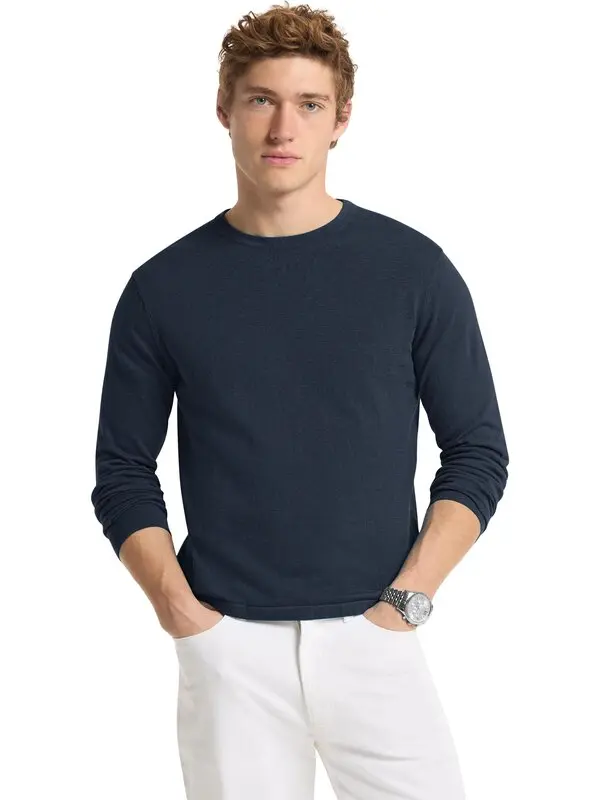 Michael Kors Cotton Jersey Crewneck Sweater - Blue