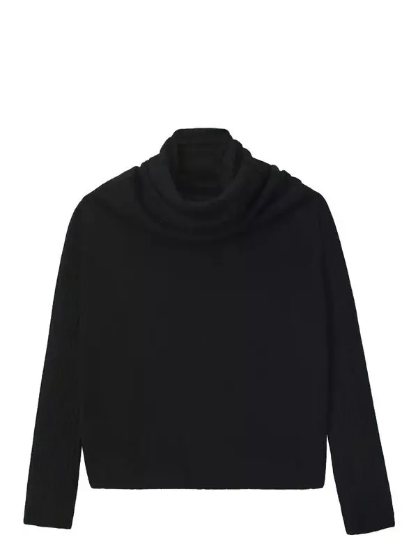 Rick Owens Funnel-neck Panelled Sweater - Black