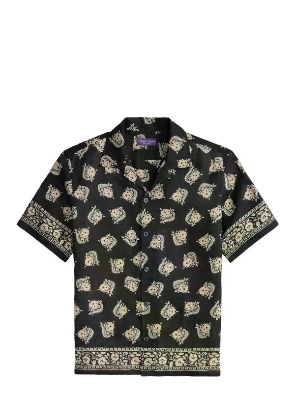 Ralph Lauren Purple Label Print-detail Shirt - Black