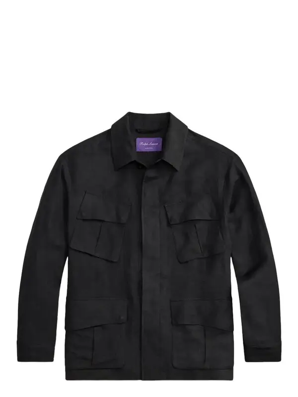 Ralph Lauren Purple Label Livingston Pocket Shirt Jacket - Black