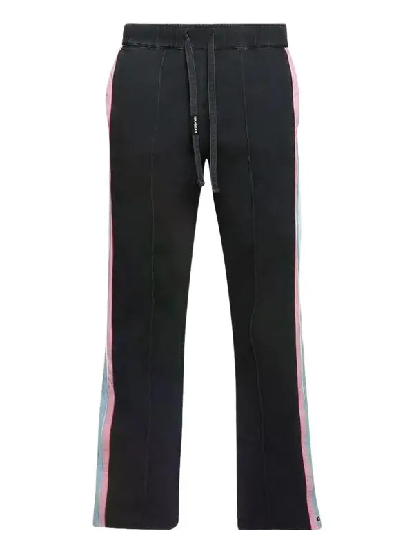 NAHMIAS Striped Track Trousers - Black