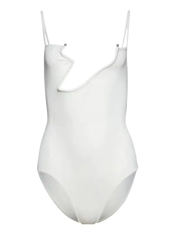 Christopher Esber Odessa Arced Knitted Bodysuit - White