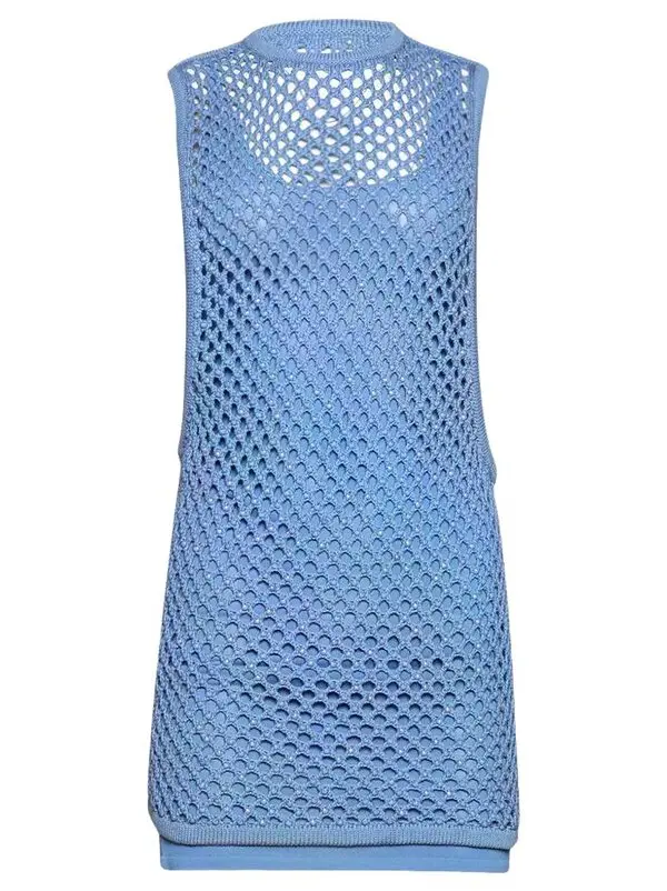 DIOTIMA Grenada Open-knit Mini Dress - Blue
