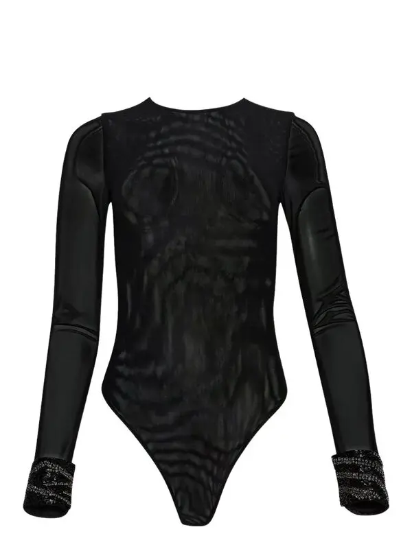 GRACE FAENA Embellished Bodysuit - Black
