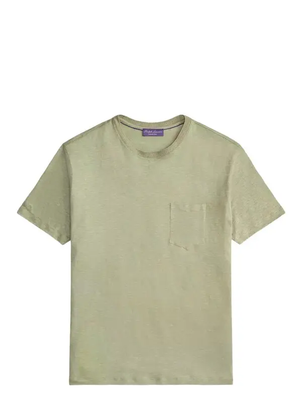 Ralph Lauren Purple Label Pocket Crew Neck T-shirt - Green