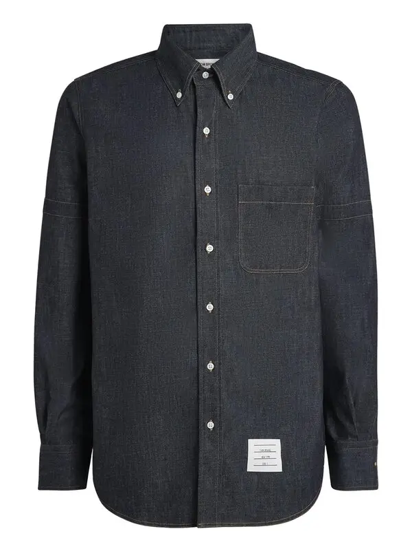 Thom Browne Denim Armband Shirt - Navy