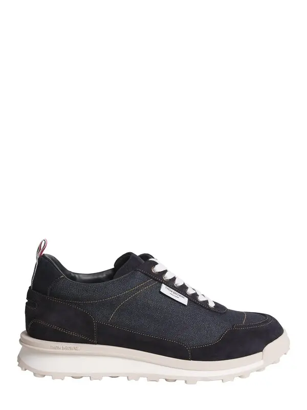 Thom Browne Denim Alumni Sneakers - Navy
