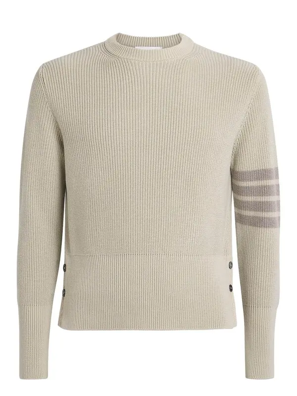Thom Browne Cotton 4-bar Sweater - Beige