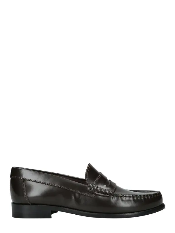 PAPOUELLI Leather London Loafers - Brown