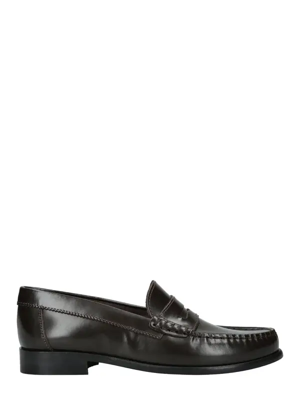 PAPOUELLI Leather London Loafers - Brown