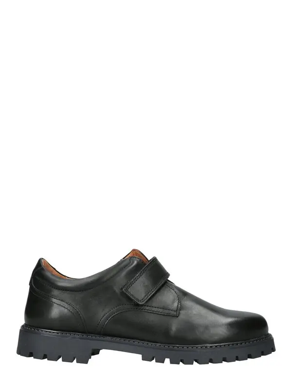 PAPOUELLI Leather Harry Shoes - Black