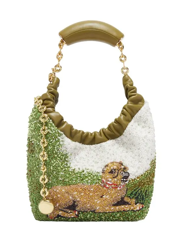 Loewe Mini Pug Squeeze Top-handle Bag - Green