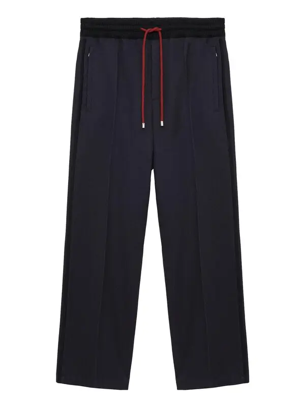 Loewe Wool-blend Drawstring Trousers - Navy
