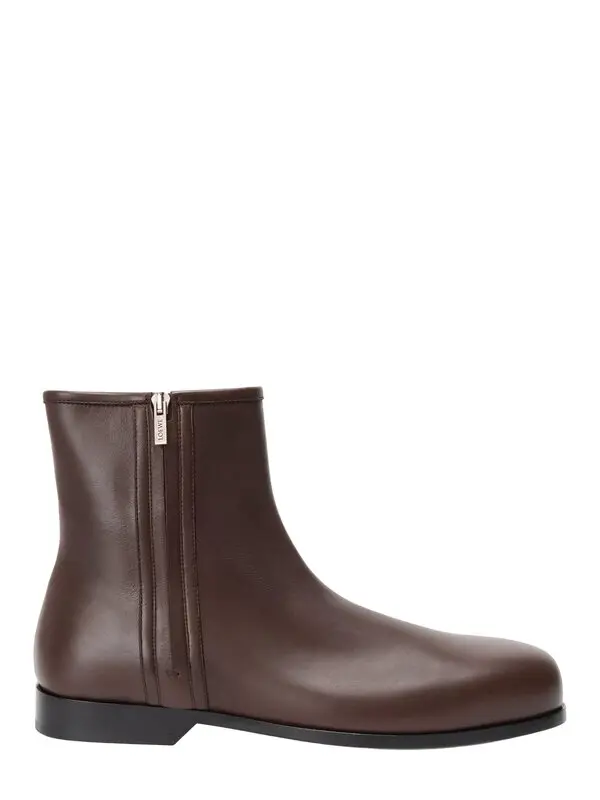 Loewe Leather Bobine Ankle Boots - Brown