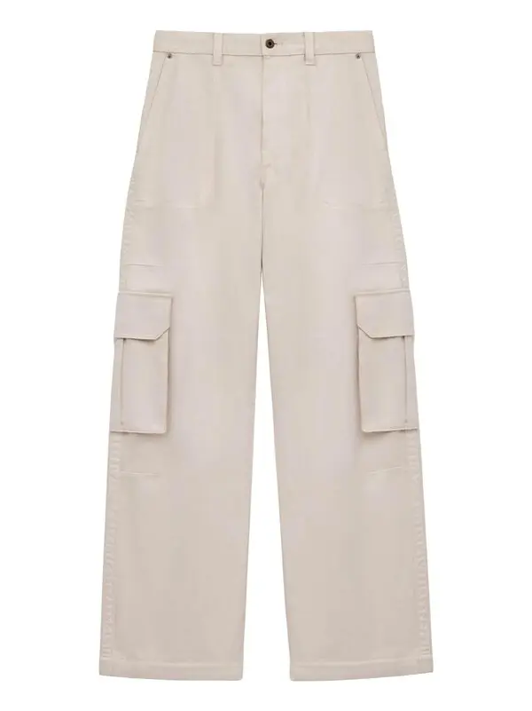 Loewe Cotton Cargo Trousers - Beige