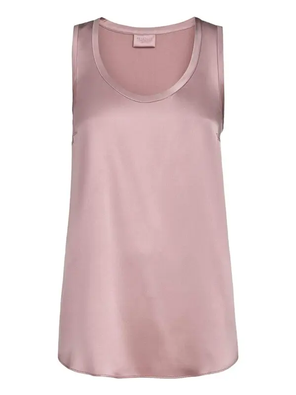 Brunello Cucinelli Stretch-silk Sleeveless Top - Pink