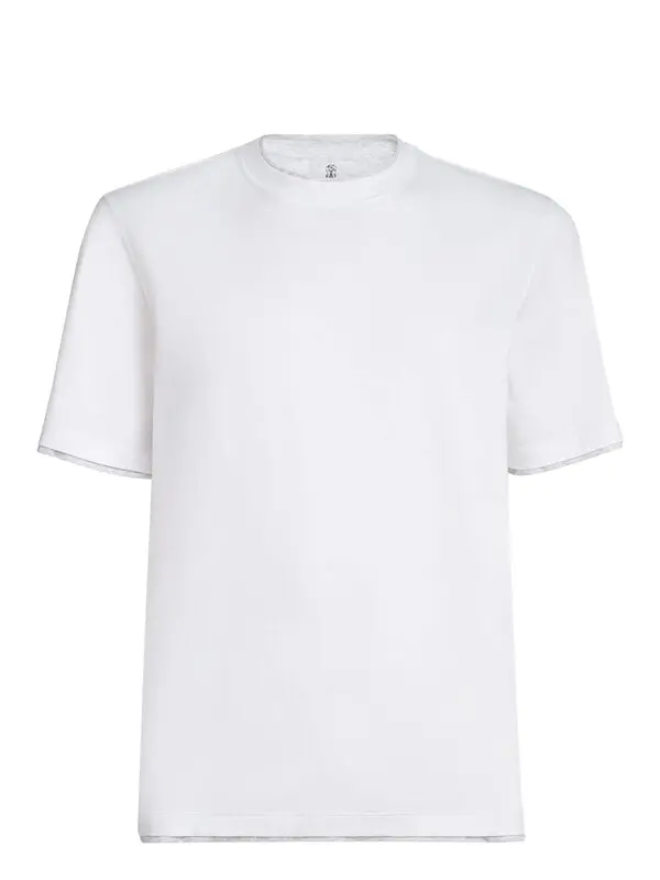 Brunello Cucinelli Cotton Jersey Faux-layered T-shirt - White