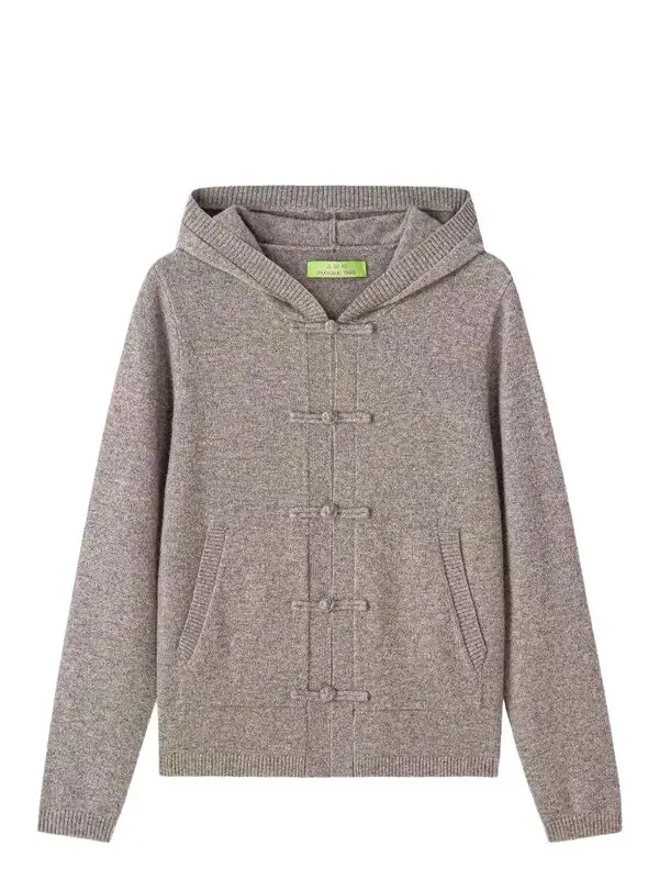 Shanghai Tang Cashmere Hooded Cardigan - Neutrals