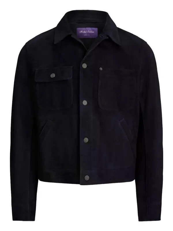 Ralph Lauren Purple Label Leather Jacket - Blue