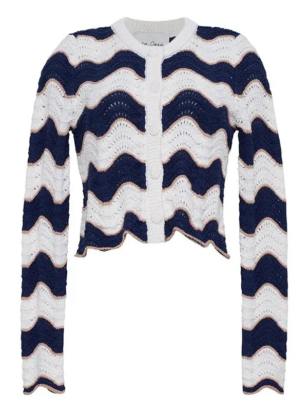 Cara Cara Jolene Crochet Cardigan - Wave Stripe Crochet