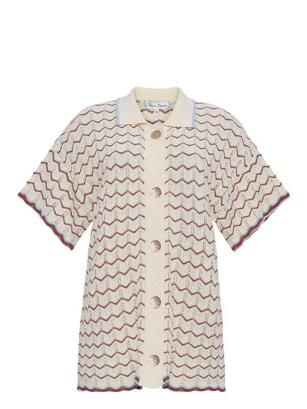 Cara Cara Hayes Polo - Zigzag Ivory Multi