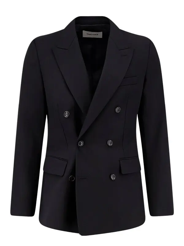 TONYWACK Tailored Wool Blend Blazer - Black