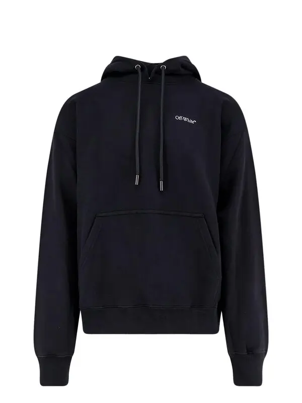 Off-White Cotton Sweatshirt - Black
