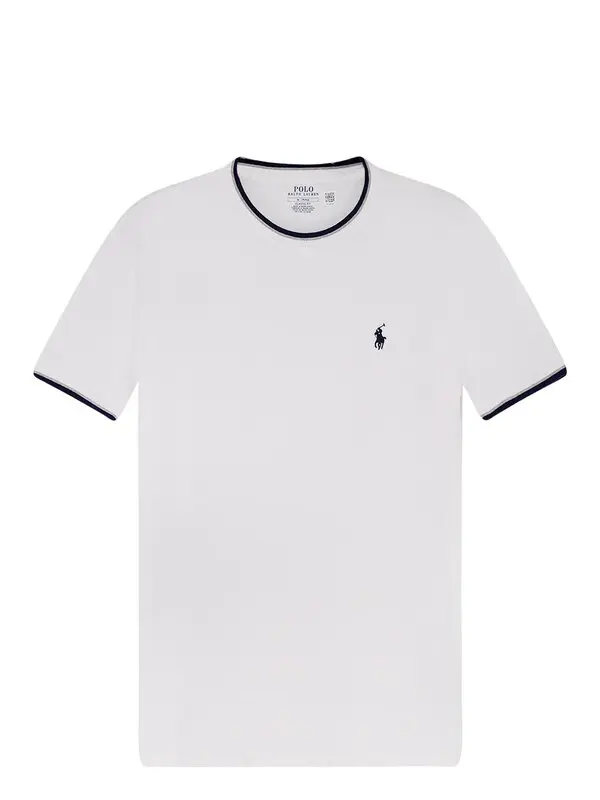 Polo Ralph Lauren Cotton Tshirt With Frontal Logo - White