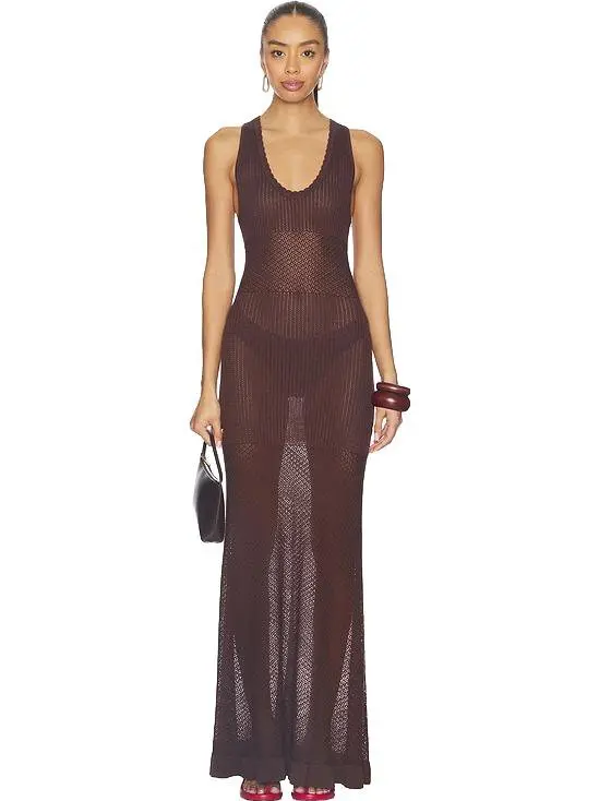 Tularosa Kashish Maxi Dress - Dark Brown