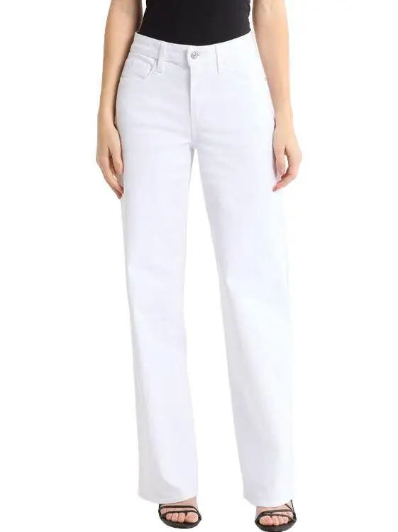 Paige Tatum High-waist Wide-leg Jeans - Crisp White
